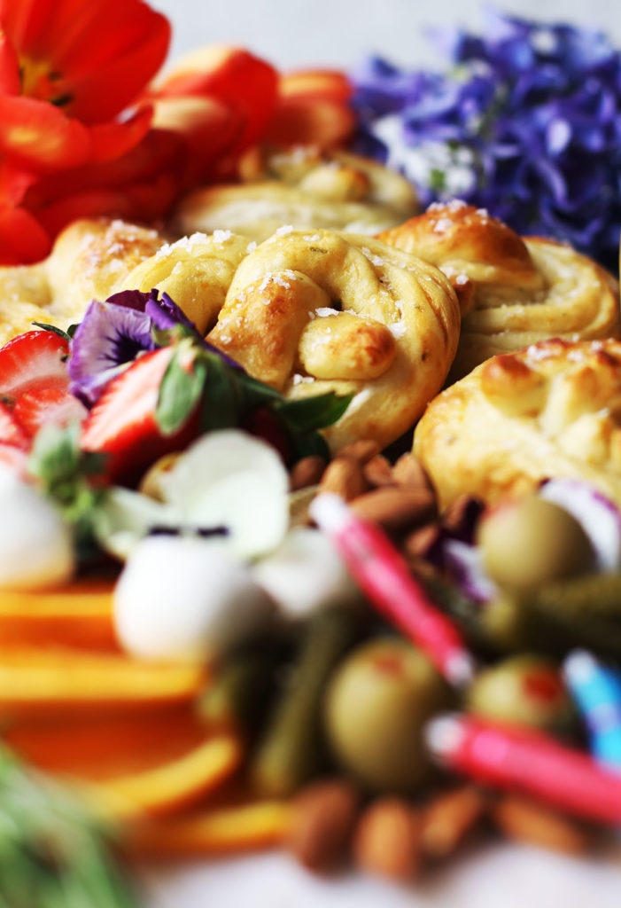 Rosemary Orange and Goat Cheese Stuffed Soft Pretzels