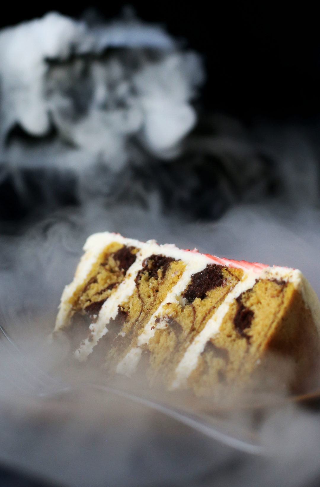 Chocolate and Pumpkin Black Flame Candle Cake